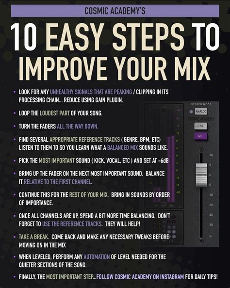 Easy Steps To Improve Your Mix Music Production Tips Midisic Artofit