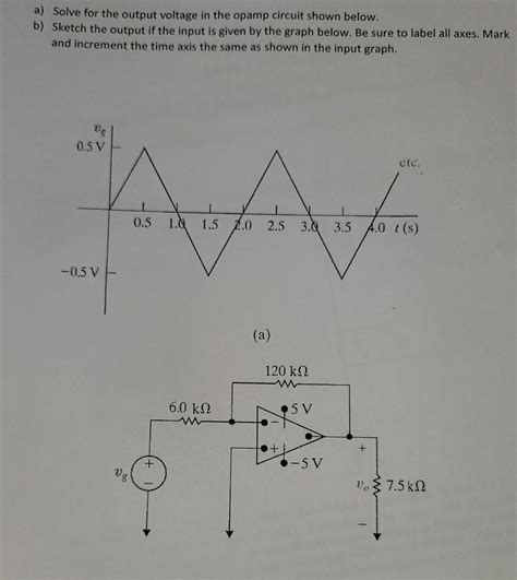 Solved A Solve For The Output Voltage In The Opamp Circuit