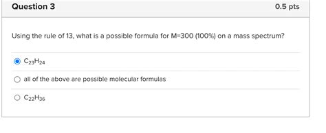 Solved Using The Rule Of 13 What Is A Possible Formula For Chegg Com