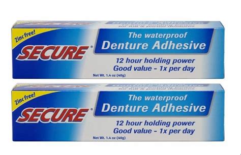 Dental Consumables White Secure Denture Paste Packaging Type Box
