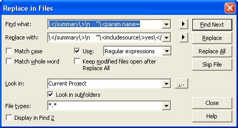 Multiline Search And Replace In Visual Studio