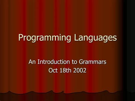 Ppt Programming Languages Powerpoint Presentation Free Download Id