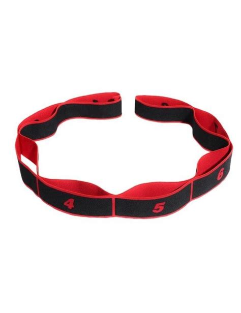 Yoga Stretching Multi Loop Strap Pilates Gym Flexibility Home Exercise Fitness Workout Red