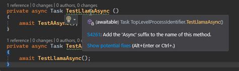 false negative async suffix reported when the character a or a is