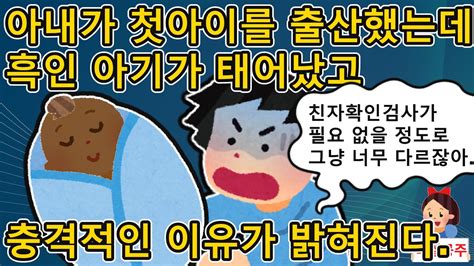 사이다사연 아내가 흑인 아기를 낳았는데 아내의 충격적인 고백에 모두가 경악하고 말았다 반전사연 사연라디오 사이다썰 YouTube