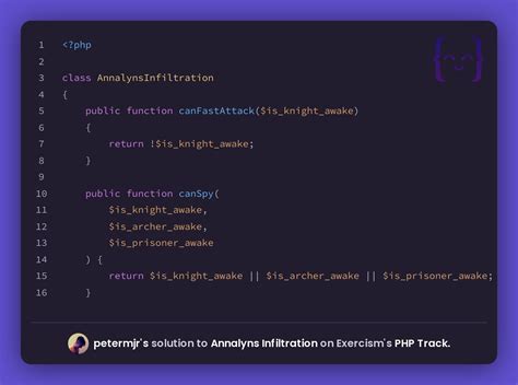 Petermjr S Solution For Annalyn S Infiltration In PHP On Exercism
