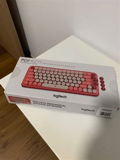 Logitech Pop Keys Mechanical Wireless Keyboard Pink Computers Tech Parts Accessories