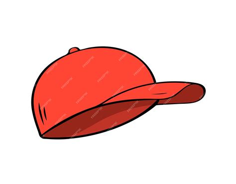Premium Vector Red Baseball Cap On A White Background