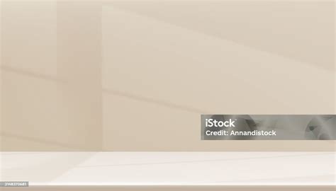 배경 베이지 색 스튜디오 시멘트 바닥에 창문 그림자가있는 연단 봄 여름 배경 테이블 상판이있는 3d 주방 디스플레이 룸 제품 프리젠 테이션 개념 가을 가을 시즌 온라인 상점