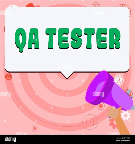 hand writing sign qa tester business showcase quality assurance of an