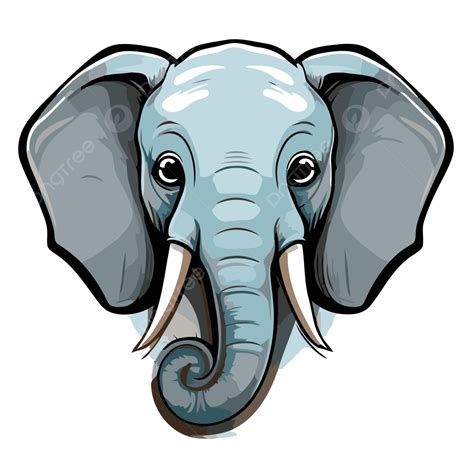 코끼리 얼굴 벡터 스티커 클립 아트 만화 코끼리 머리 그림 삽화 상표 Png 일러스트 및 벡터 에 대한 무료 다운로드 Pngtree