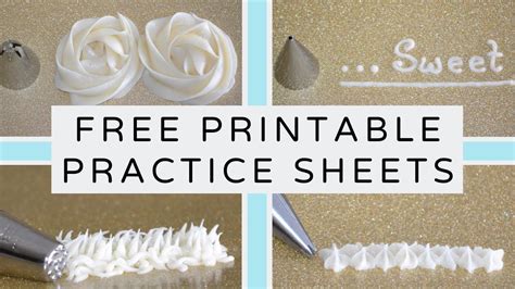 Piping Technique 101 Free Printable Practice Sheets Youtube Cake