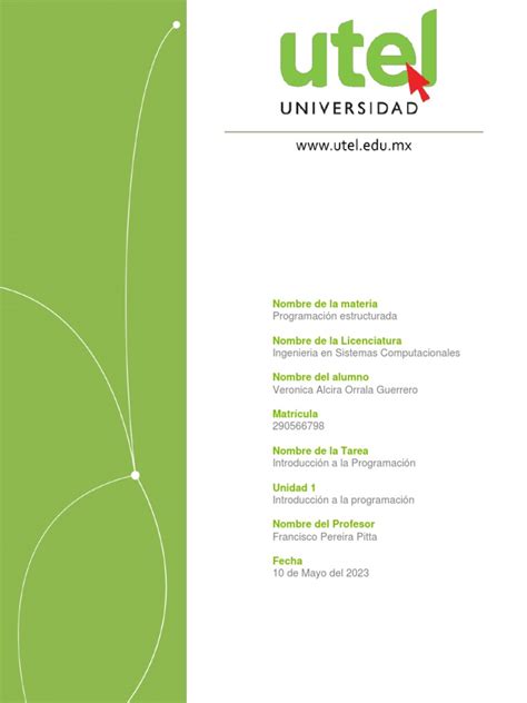 Actividad 1 Programación Estructurada Pdf Programación De Computadoras Algoritmos