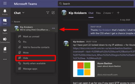 How To Hide And Unhide Chats In Microsoft Teams OnMSFT Com