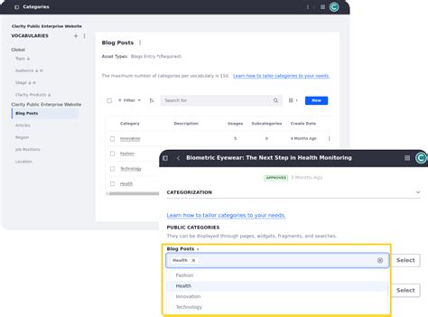 Organizing Claritys Content Liferay Learn