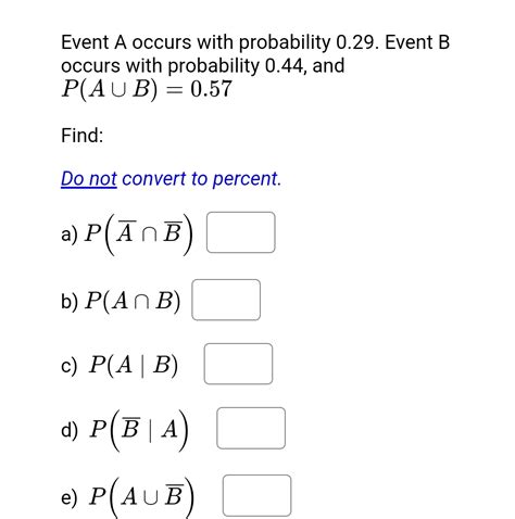 Solved Event A Occurs With Probability Event B Chegg