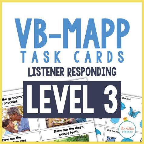 Vb Mapp Task Cards Listener Responding Level 3 The Autism Helper