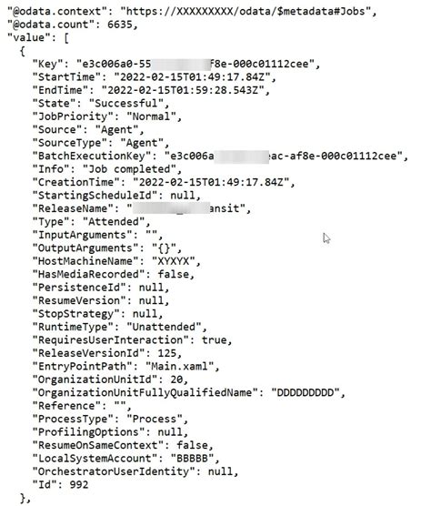 Api Response From Orchestrators Multiple Folders Orchestrator