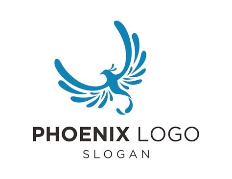 피닉스 로고 디자인 프리미엄 벡터