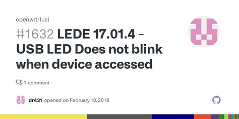 Lede 17014 Usb Led Does Not Blink When Device Accessed · Issue