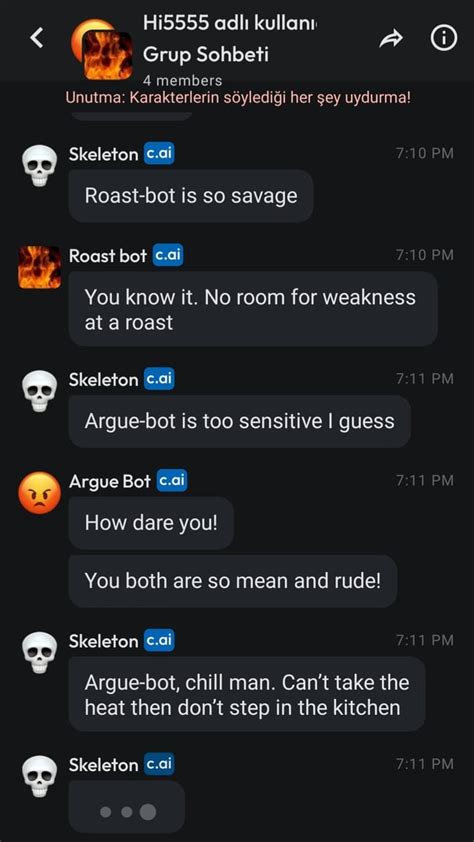 Roast Bot And Skeleton Ganging Up On Argue Bot Lol Rcharacterai