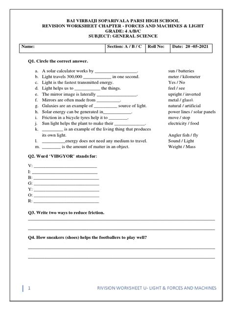 Grade 4 Revision Worksheet Worksheet Worksheets Library