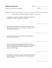 Deductive Vs Non Deductive Arguments Examples And Analysis Course Hero