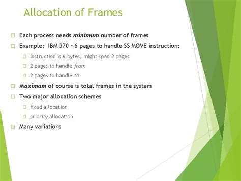 Allocation Of Frames Allocation Of Frames Each Process