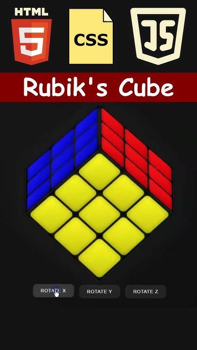 Css 3d Rubiks Cube Css Html Javascript Rubikscube Rubikcube Animation Code Coding