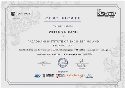 Krishna Raju On Linkedin Workshop On Ai With Python