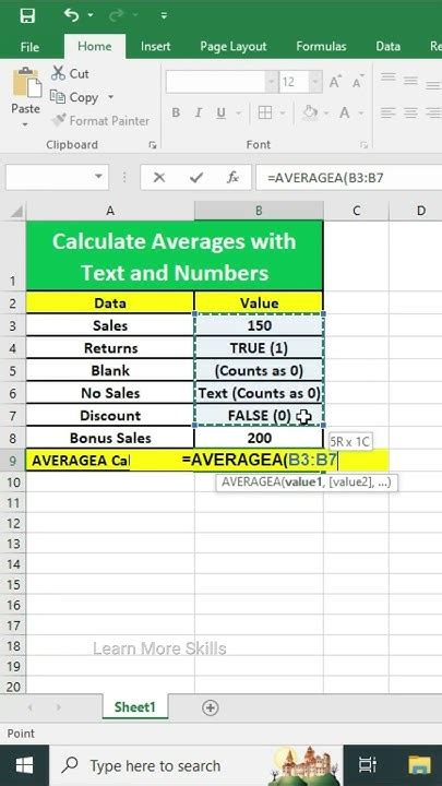 Master The Averagea Formula In Excel Calculate Averages With Text