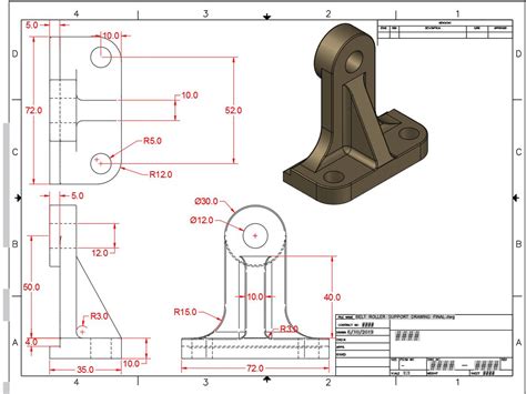 Autocad Network Belt Roller Support
