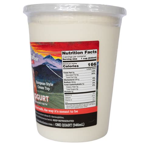 Plain Yogurt 32oz Grace Harbor Farm