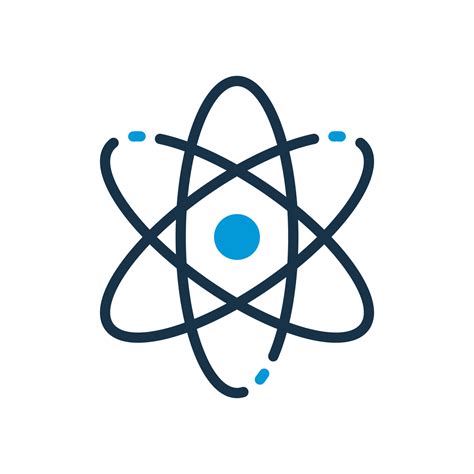 Atom Silhouette Icon Scientific Atom Symbol Sign Of Education And Science Structure Of
