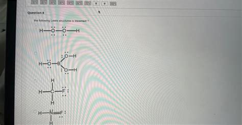 Solved the following Lewis structures is incorrect? Total | Chegg.com