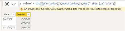 Solved An Argument Of Function Date Has The Wrong Data
