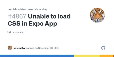 Unable To Load Css In Expo App · Issue 4867 · React Bootstrapreact