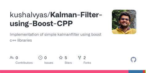 Github Kushalvyaskalman Filter Using Boost Cpp Implementation Of Simple Kalmanfilter Using