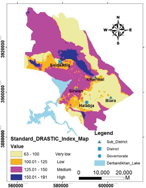 drastic vulnerability index map of hsb download scientific diagram