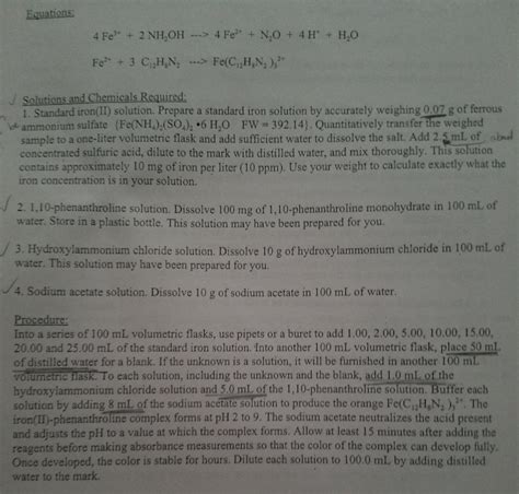 Solved Equations 4 Fe 2 Nh Oh 4 Fe No 4h Ho