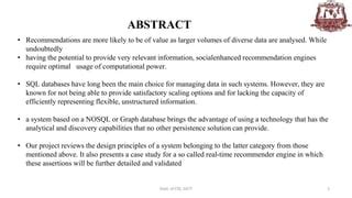 Designing Real Time Recommendations Engine Using Graph Databases Pptx