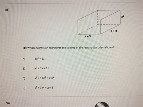 Solved C Rectangle D Square This Prism Is Cut By The