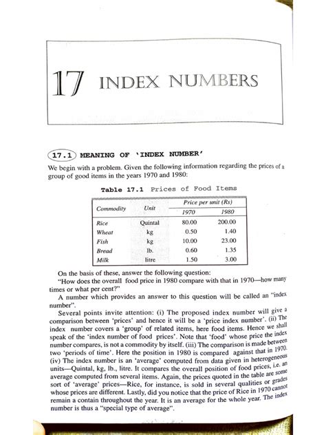 Index Numbers 1 Pdf