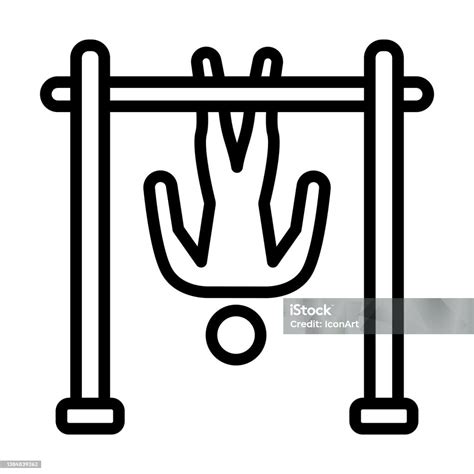 체육관과 피트니스 컬렉션에서 아이콘을 운동하는 바 흰색 배경에 격리 된 얇은 선형 막대 운동 강도 훈련 윤곽 아이콘 라인 벡터