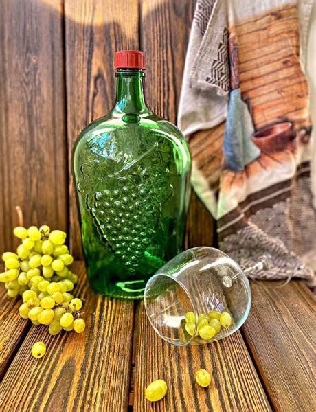Бутыль стекло 5л БК-38, Зелёная 1шт, для воды, вина, Стеклотара ...