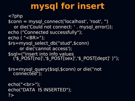Html Php Mysql Intro PPT