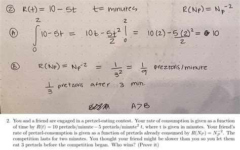 How To Compare Integrals Of Functions That Are Dependent On Different Factors Time Vs Pretzels