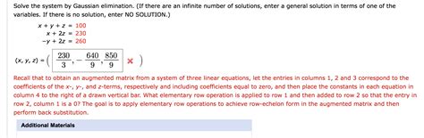 Solved Solve The System By Gaussian Elimination If There Chegg