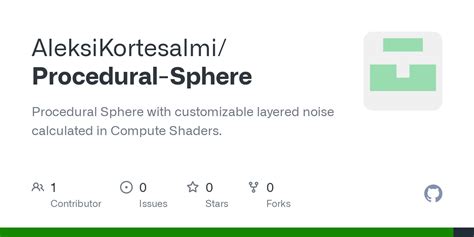 Github Aleksikortesalmiprocedural Sphere Procedural Sphere With