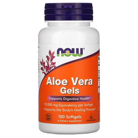 Now Foods, алоэ вера в капсулах, 100 капсул - iHerb